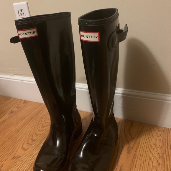 Hunter | Shoes | Womens Original Tall Hunter Boots Gloss Black | Poshmark